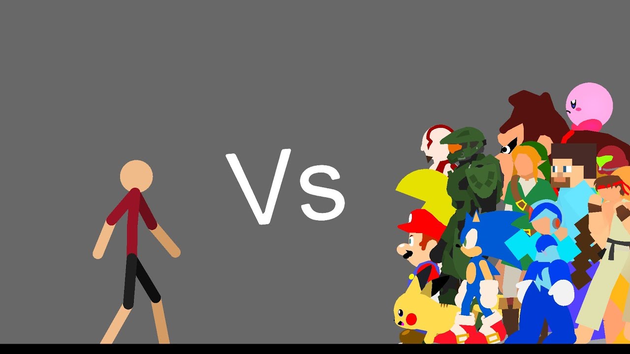 Game characters VS Human (stick nodes) - YouTube