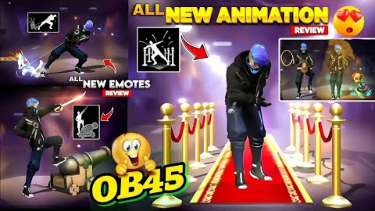OB45 Update All Emotes & All New Arrival Animation Review - OB45 All ...
