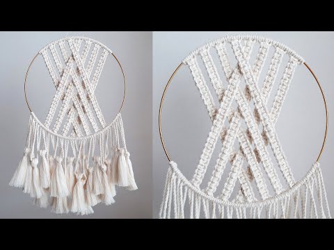 15 Easy Modern Macrame Patterns for Hoop & Ring Projects | Macrame for ...