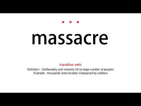 How to pronounce massacre - Vocab Today - YouTube