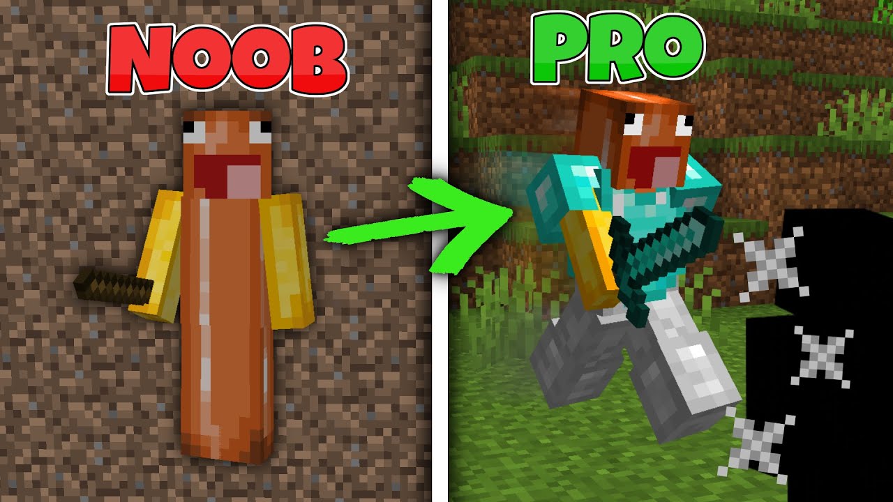 Turning Minecraft NOOBS into PROS in Sky Battle (MCC Island) - YouTube