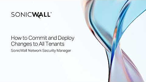 SonicWall Network Security Manager (NSM) - YouTube