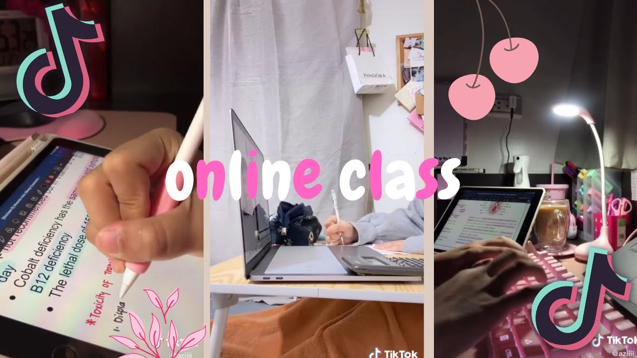 online classes tiktok compilation💻 (organizing, routines, tips and many ...