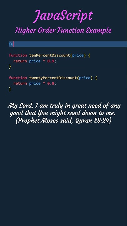 JavaScript - Higher Order Function Example - YouTube