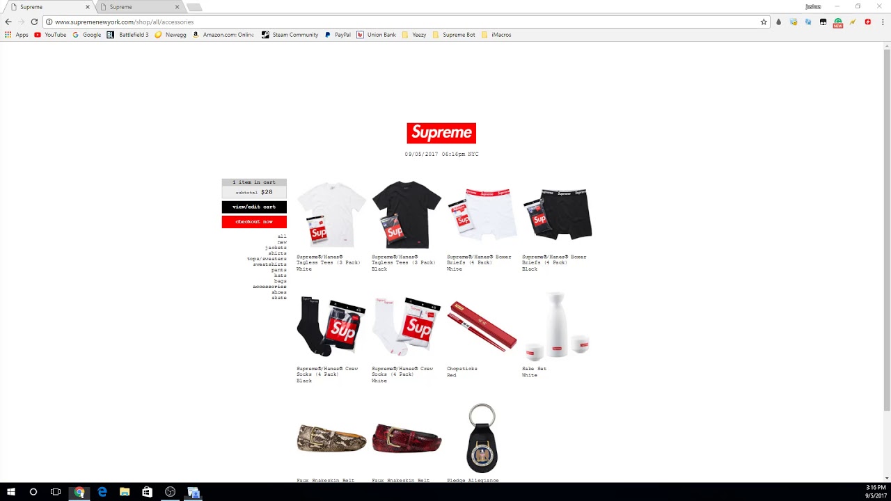 Supreme Bot in action - YouTube