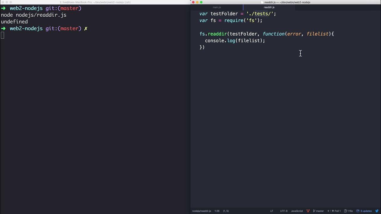 Node js 23 Node js에서 파일목록 알아내기 - YouTube