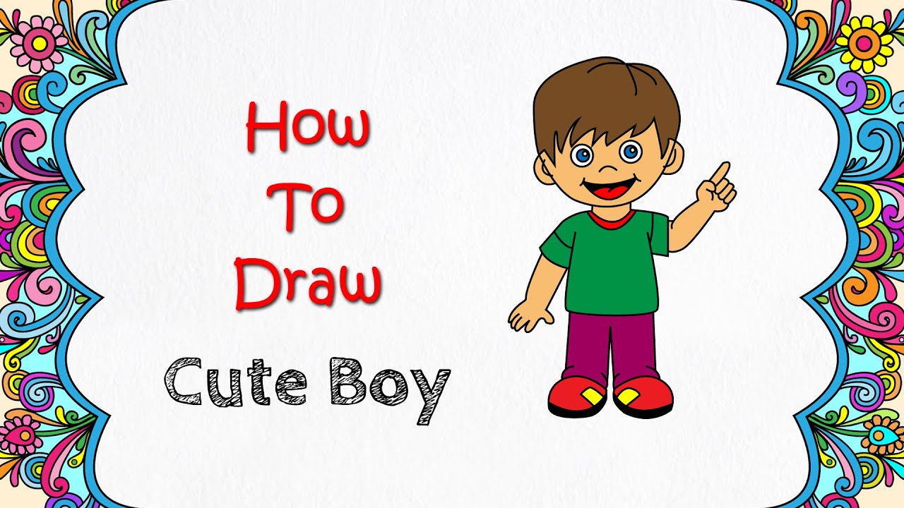 How to draw Boy || How to draw Boy Step By Step || Cool Colors - YouTube
