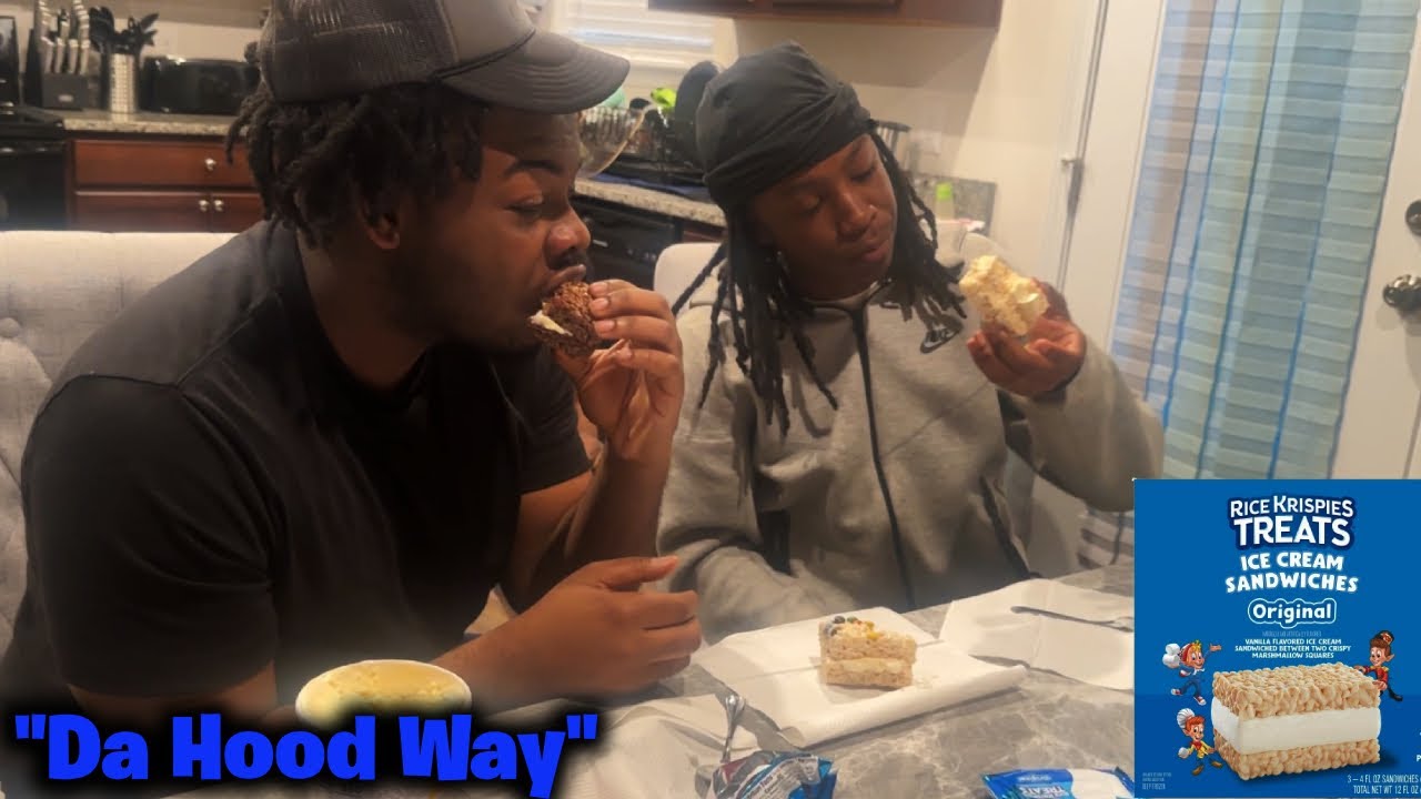 Rice Krispie Ice cream Sandwich.... The Hood Way - YouTube