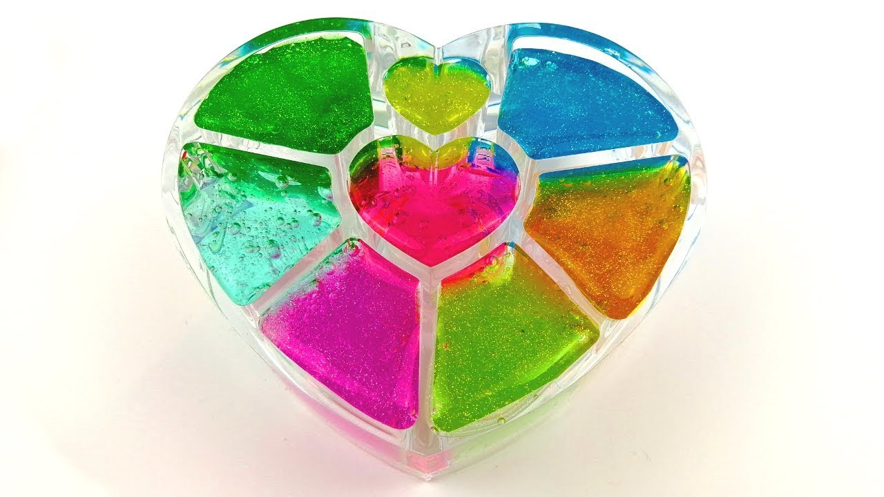 Playing with SLIME Learning Colors BLOWING SLIME BUBBLES mixing Slime ...