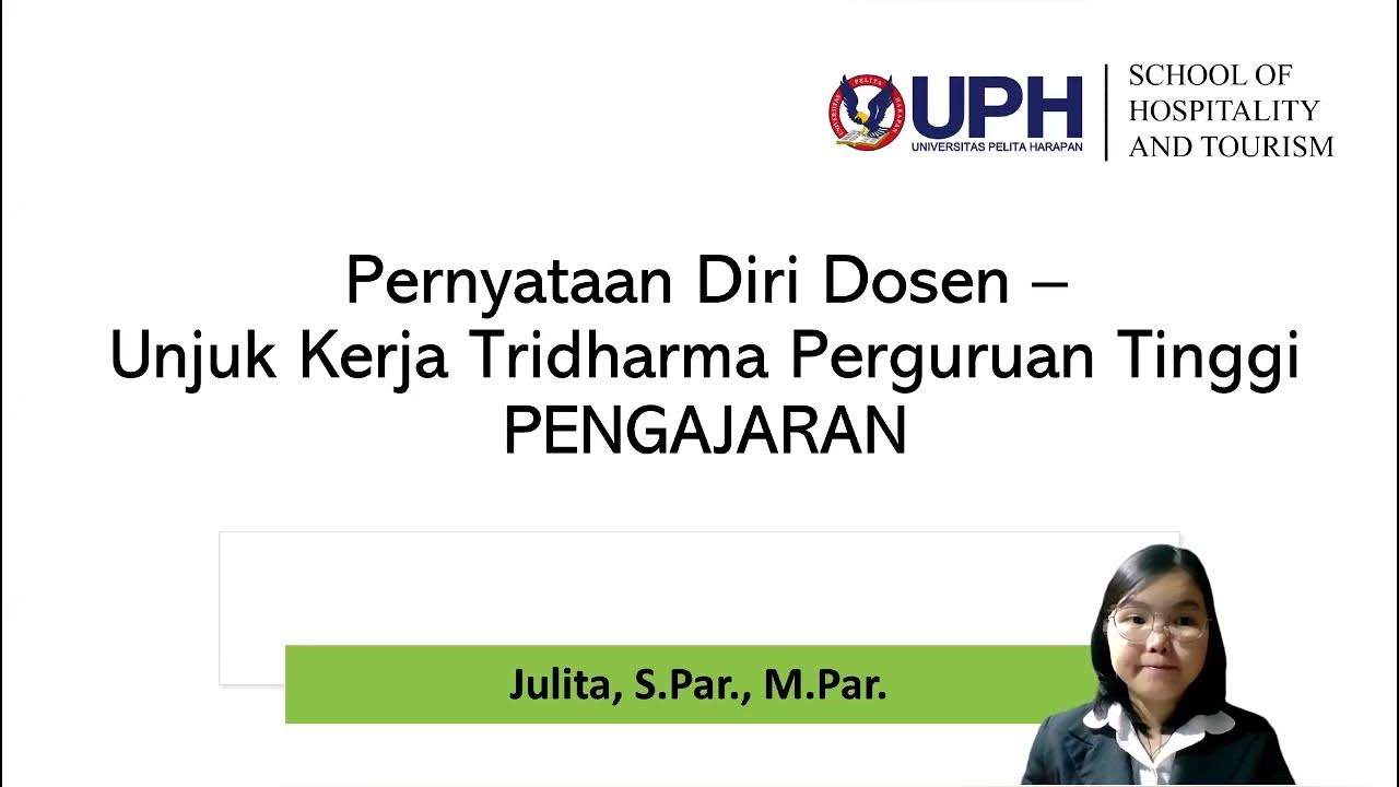 PDD-UKTPT Bidang Pengajaran - Julita, S.Par., M.Par. - UPH - YouTube