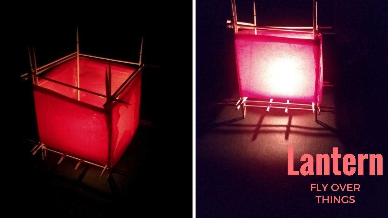 How to make a Paper Lantern with bamboo sticks| DIY Lantern - YouTube