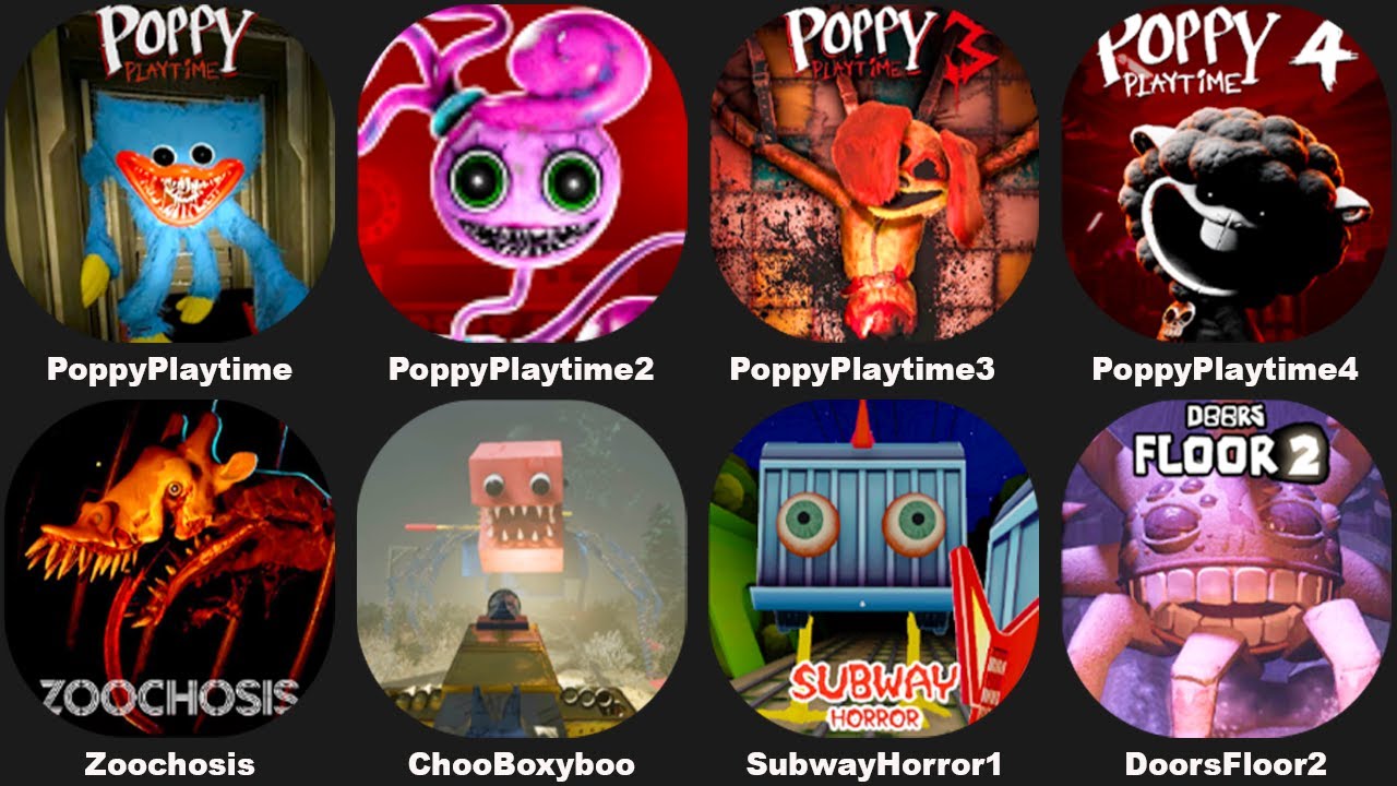 Poppy Playtime Chapter 4+3,Zoochosis Mobile,Choo Choo Charles Boxy Boo ...