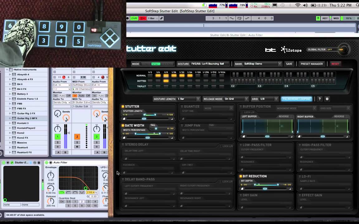 KMI SoftStep + Izotope Stutter Edit + Acoustic Guitar - YouTube