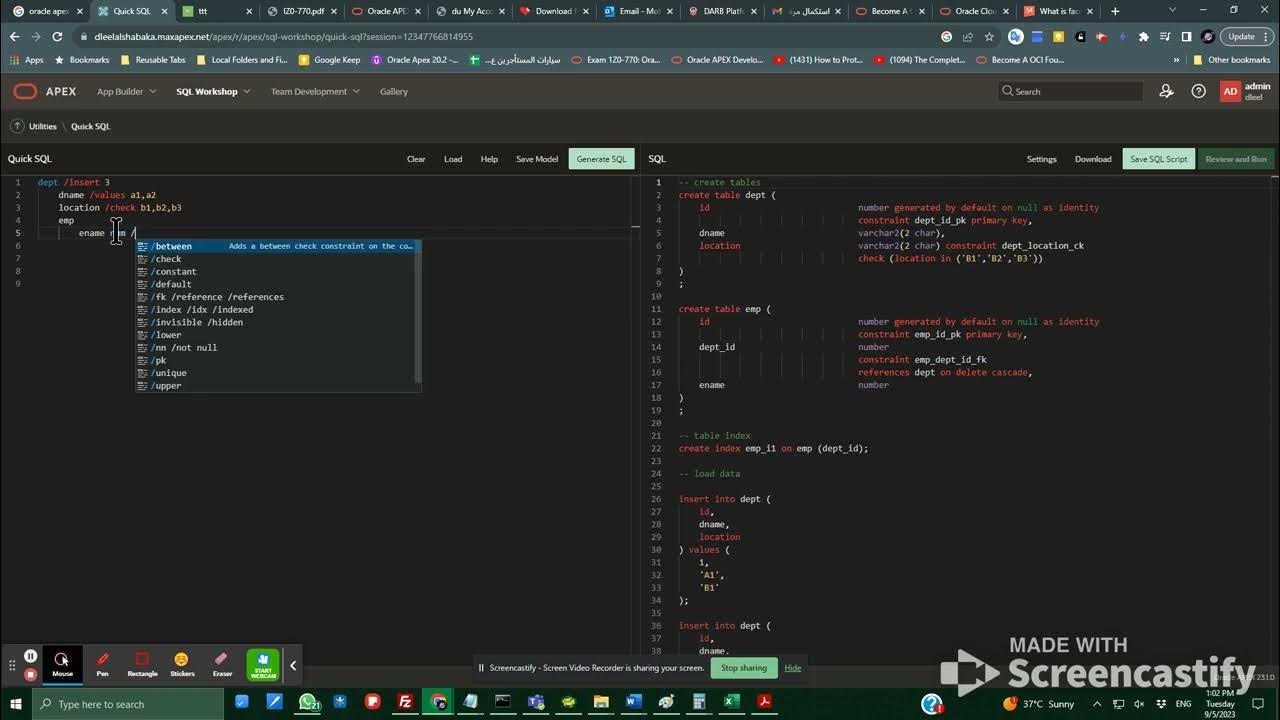Oracle Apex Quick Sql Youtube