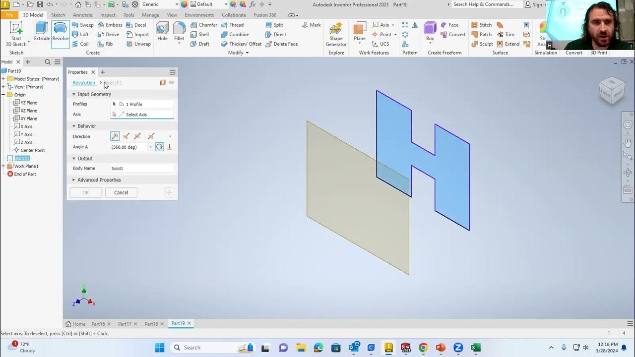 Autodesk Inventor 2023 Extrude Command Tutorial - YouTube