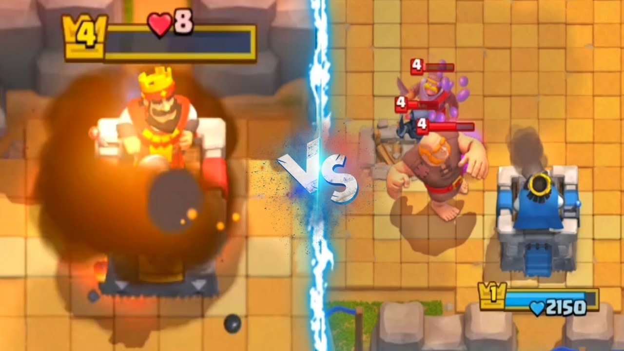 clash royale red king vs blue kings - YouTube