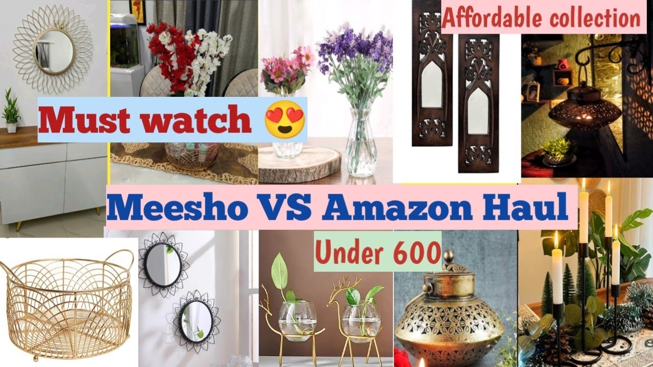 Meesho Vs Amazon Home Decor Haul |Meesho Home Decor Haul 😍Latest ...