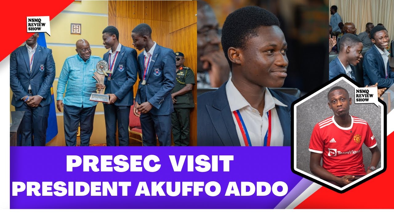 PRESEC LEGON Proudly Presents NSMQ Trophy To H.E. Nana Addo! NSMQ 2022 ...