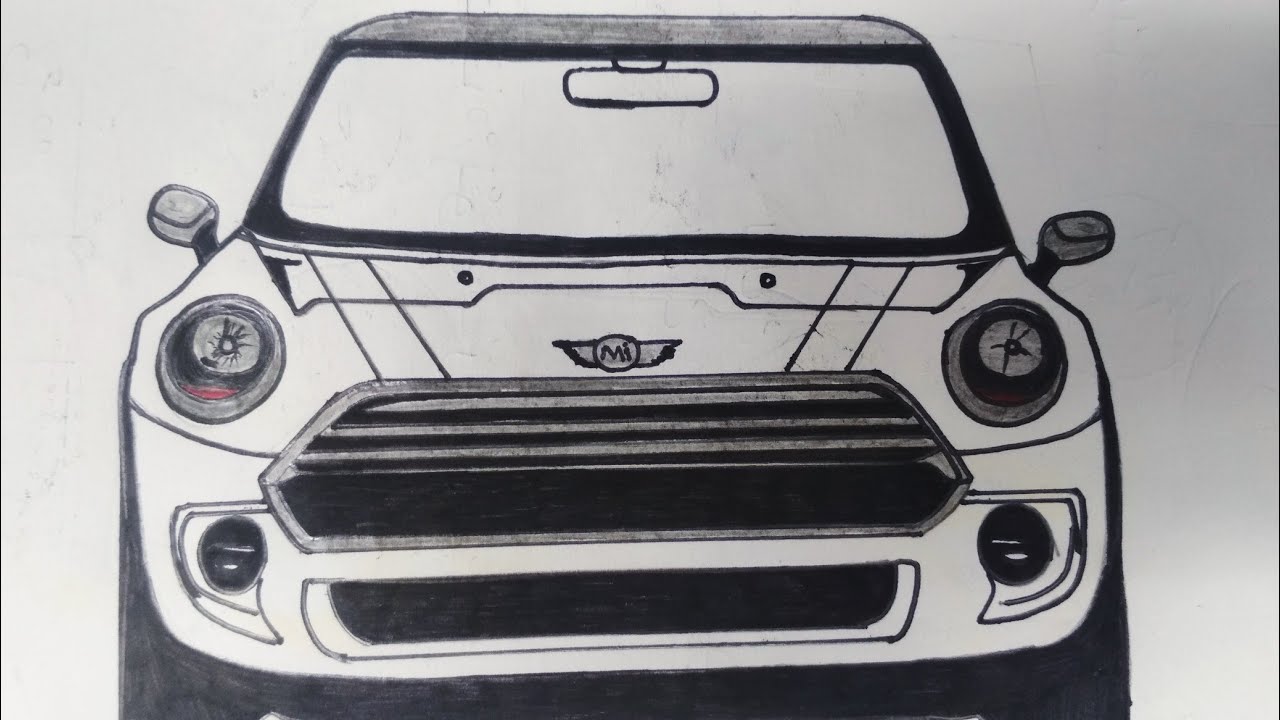 How to draw a 2018 mini cooper - YouTube