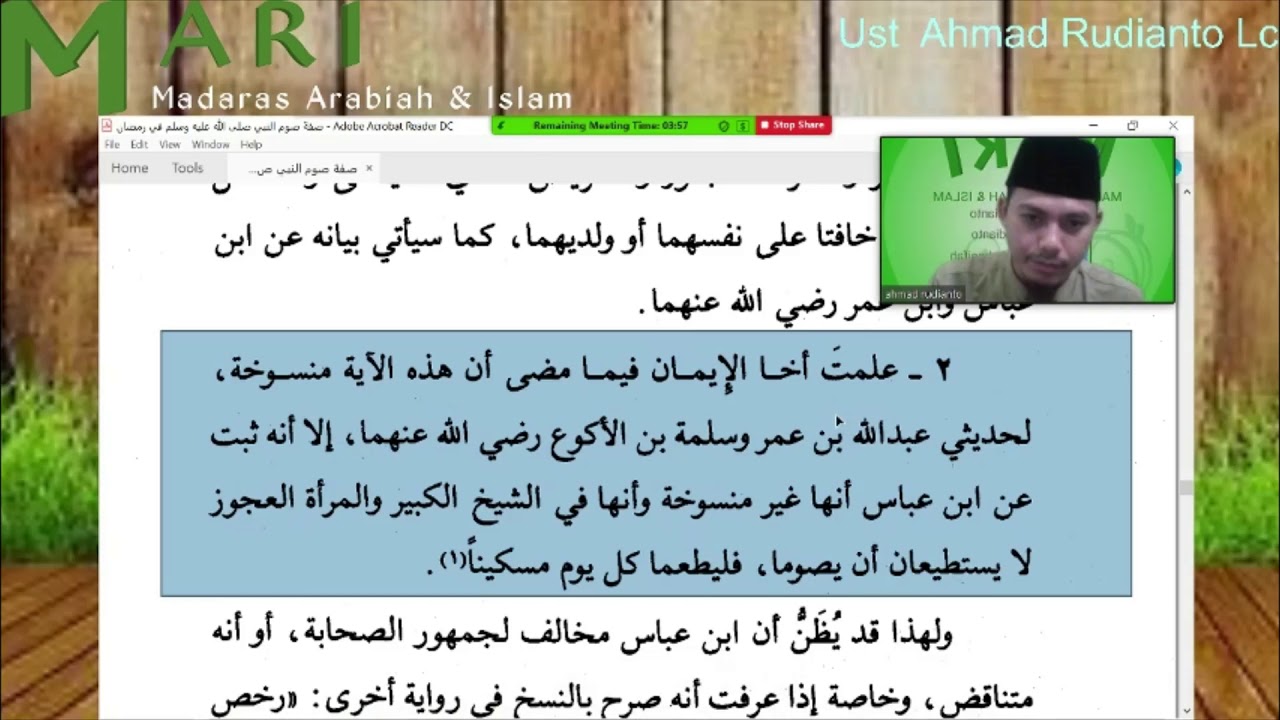 Kitab Sifat Puasa Nabi Bab Fidyah (Ustadz Ahmad Rudianto, Lc) - YouTube