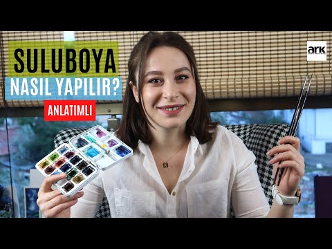 SULU BOYA RESİM DERSLERİ 1 - SULUBOYA NASIL YAPILIR?  ankara resim kursu - watercolor tutorial