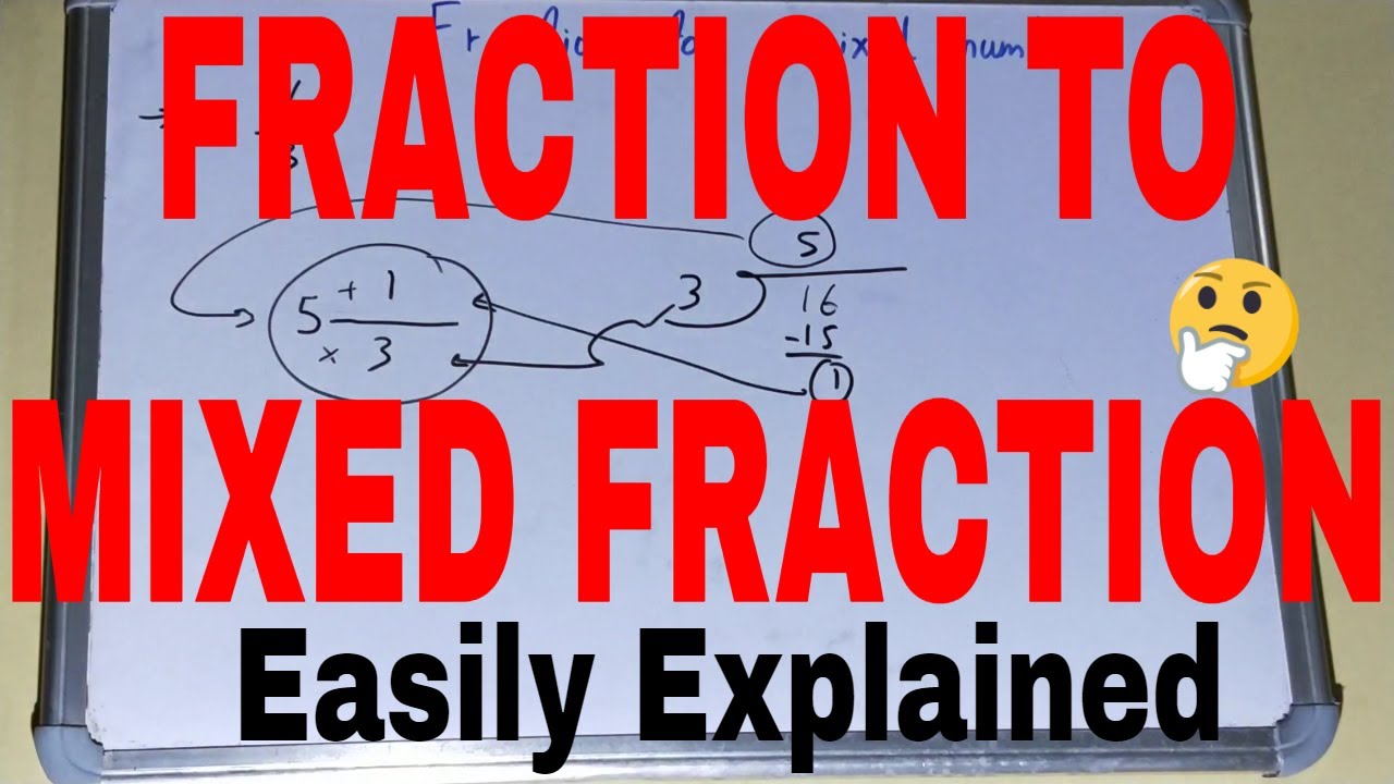How to convert fraction into mixed fraction|Fraction as mixed number ...