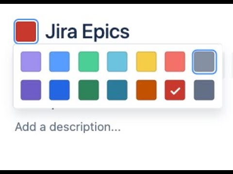 Work with Epics in Jira - add, change color, hide - YouTube
