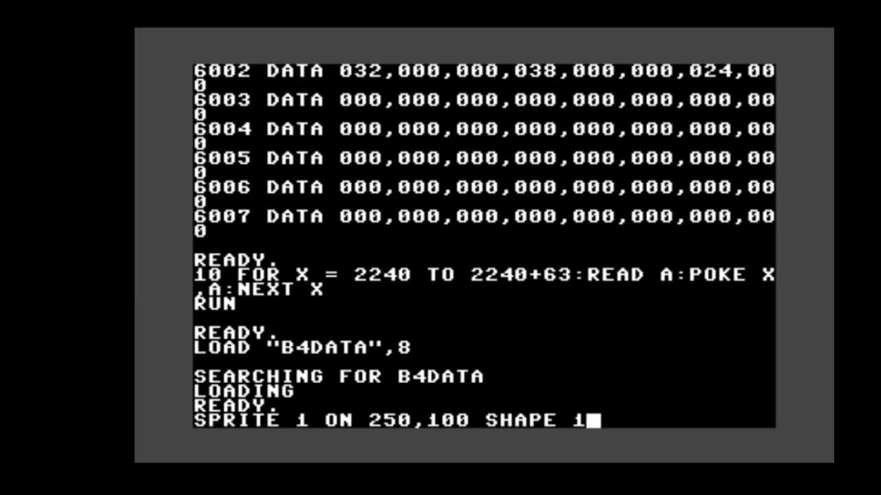Epyx Toolkit Basic: Importing Sprite Data - Brief Tutorial Part 5 - YouTube