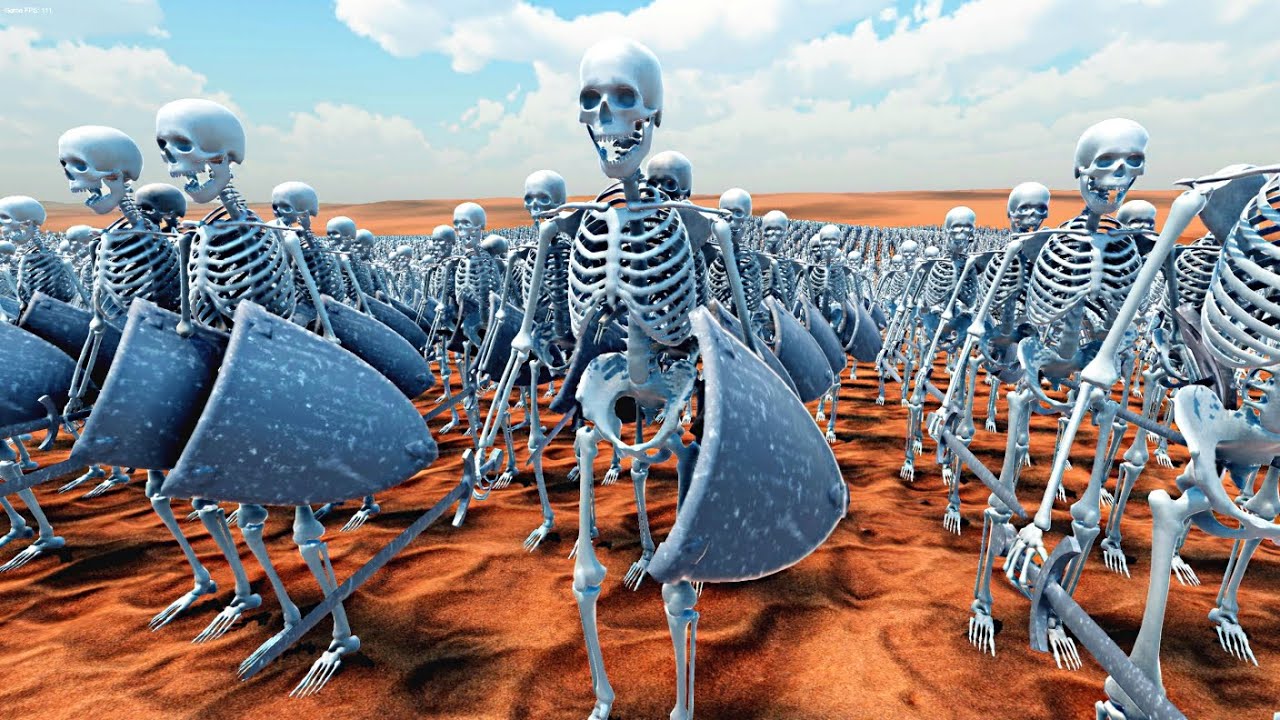 100,000 Skeletons vs 125,000 Zombies - UEBS 2 - YouTube