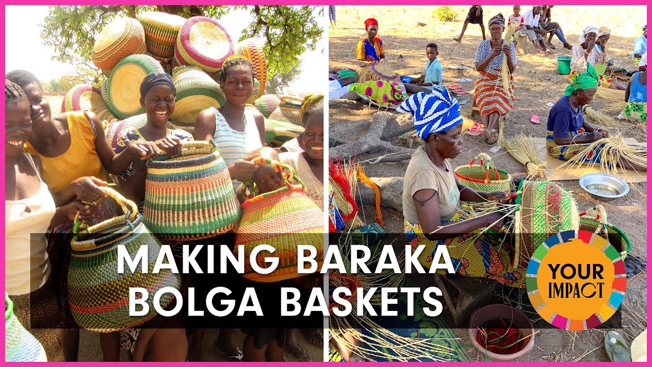 Making Baraka Bolga Baskets - YouTube