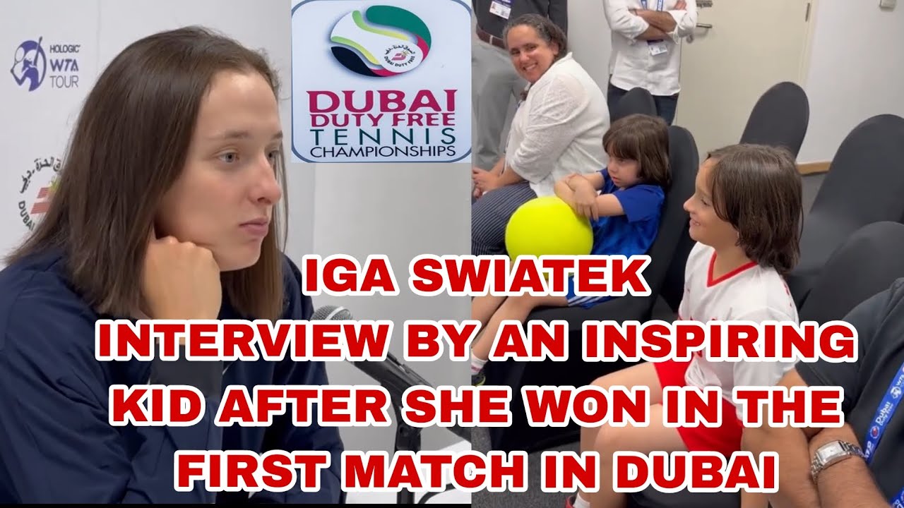 UPDATE:INSPIRING KID ASK A QUESTION TO IGA SWIATEK DURING THE PRESSCON ...