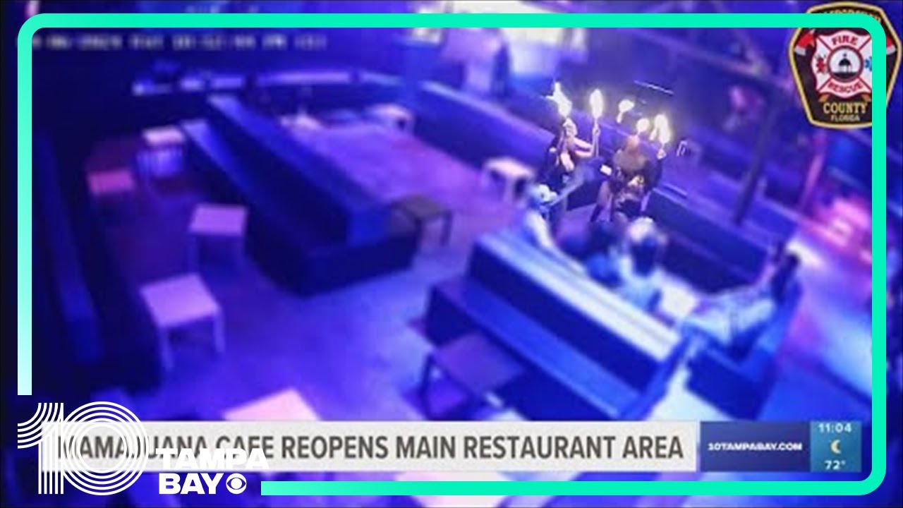 Video shows moment Mamajuana Cafe tiki hut caught fire - YouTube