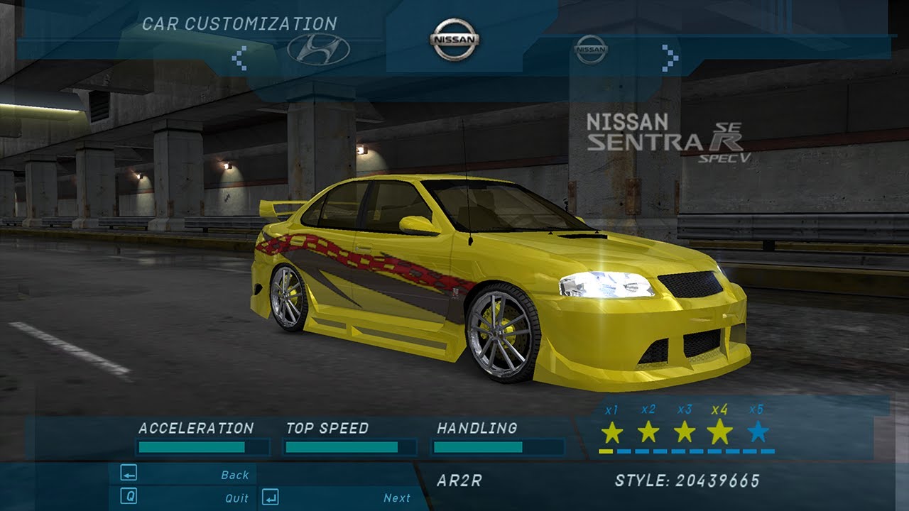 Need for Speed: Underground — Nissan Sentra SE-R Spec V (B15) (Hoffman ...
