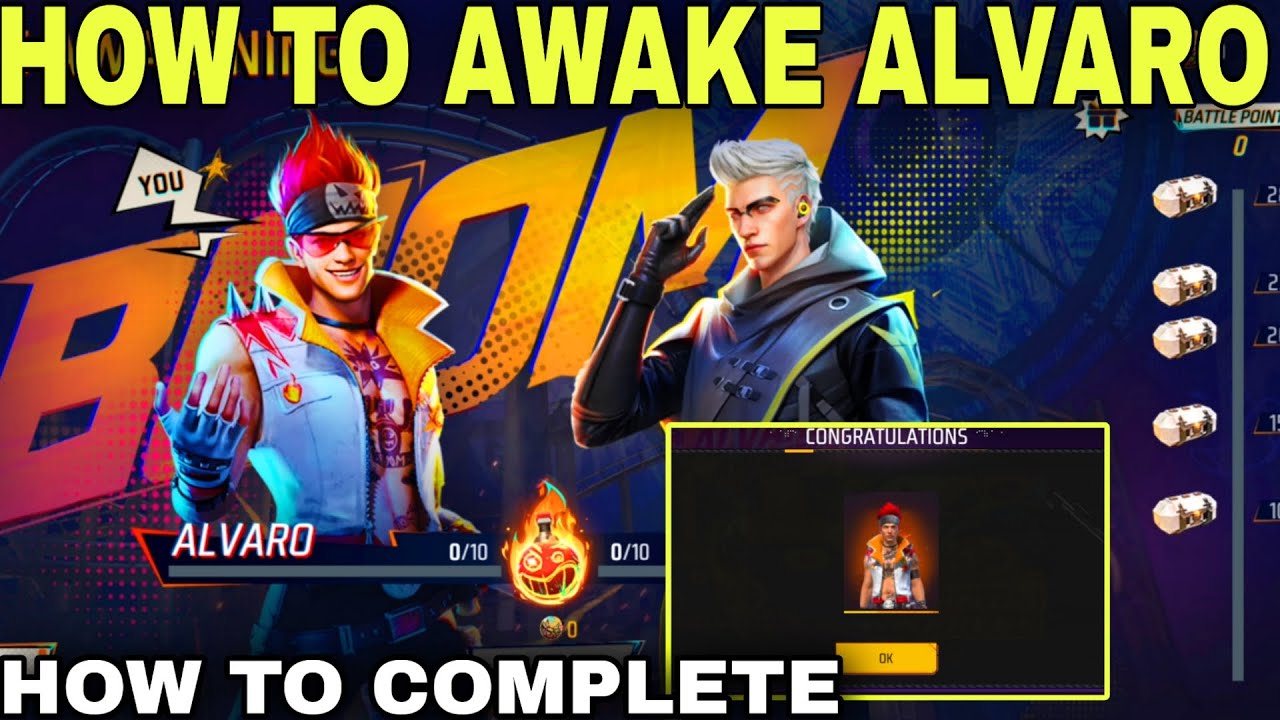 NEW ALVARO AWAKENING EVENT IN FREE FIRE , HOW TO AWAKE ALVARO IN FREE ...