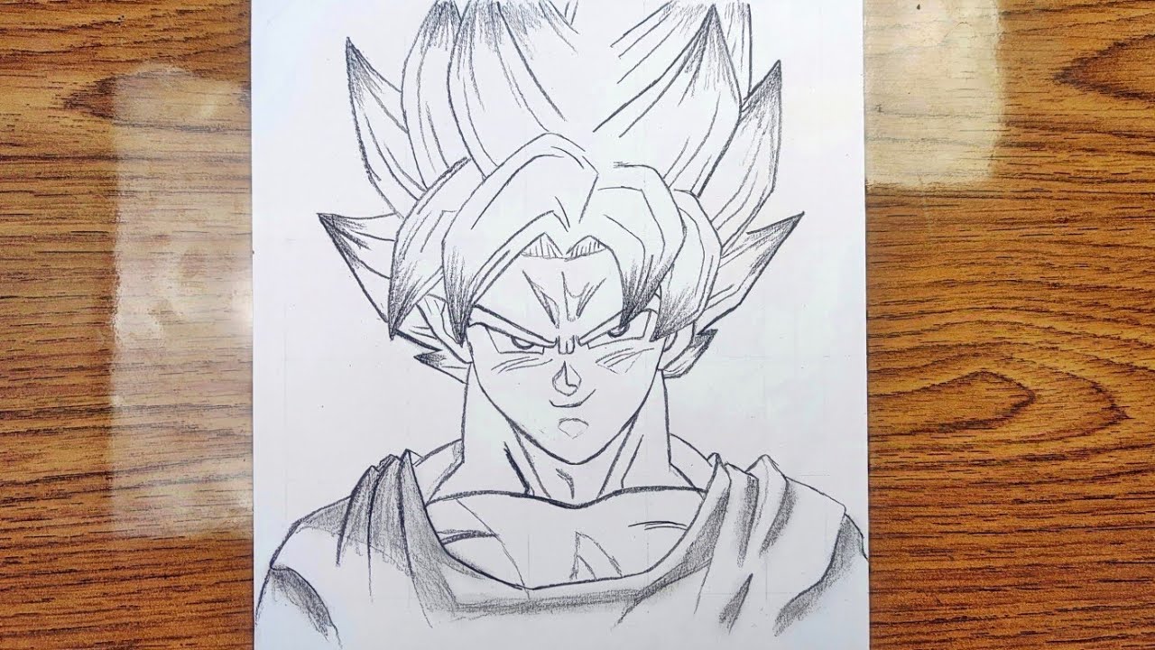 How to draw Goku step by step || Easy outline ideas for beginners ...