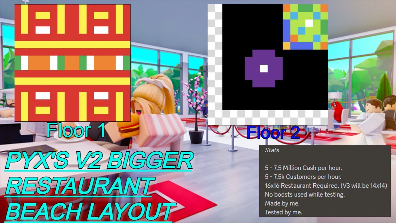Pyx's V2 Bigger Restaurant Beach layout! (7.5k Customers + 7.5m Per ...