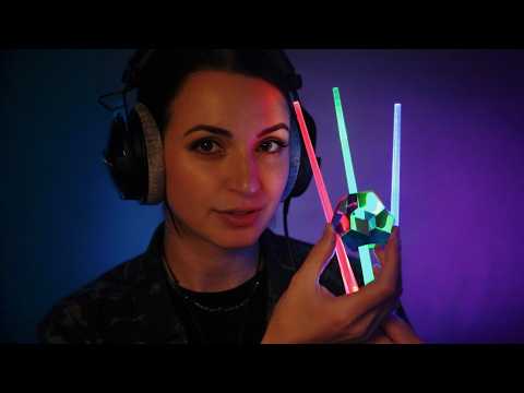 ASMR | Eye & Color Testing You with Light Sticks | Lightsaber Chopstick Shining Through Objects