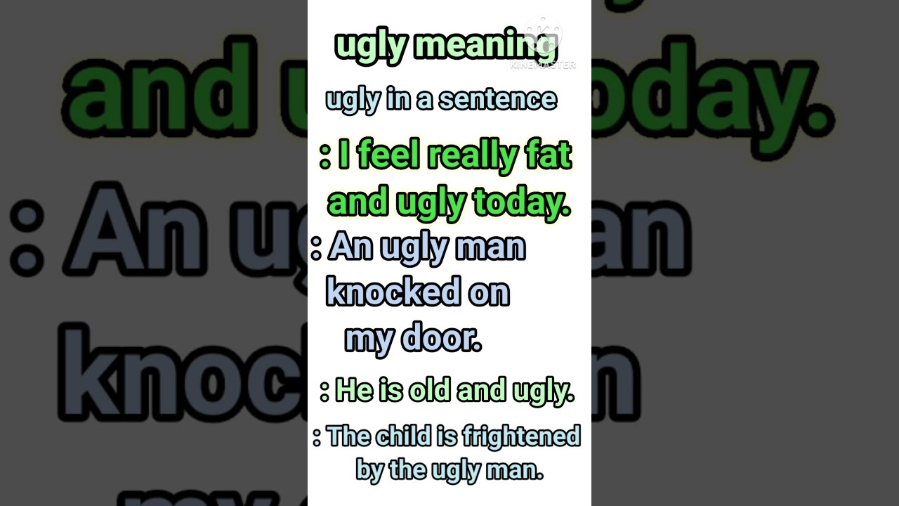 Ugly In A Sentence ugly Meaning most Common Words In English shortsfeed Ugly In A Sentence ugly Meaning most Common Words In English shortsfeed