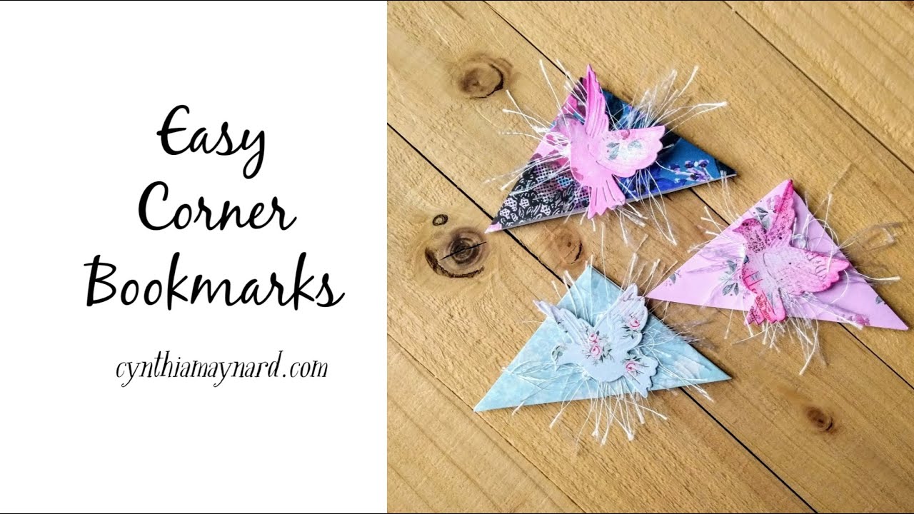 Easy & Quick Craft! Bookmark Corners for Books and Journals - YouTube