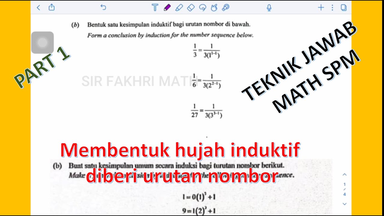 Penaakulan Logik PART 1 Membentuk Hujah Induktif diberi urutan nombor ...