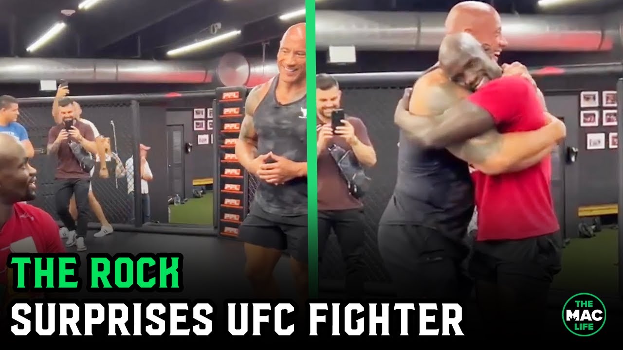 The Rock surprises UFC fighter Themba Gorimbo - YouTube