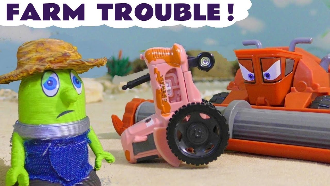 Funny Funlings Farm Trouble with Cars Mater and Frank - YouTube