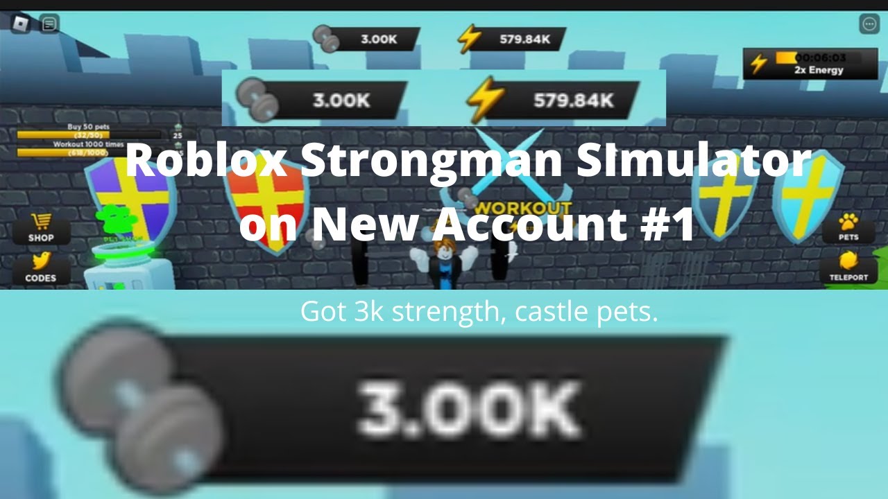Roblox Strongman Simulator, playing on new account EP1 - YouTube