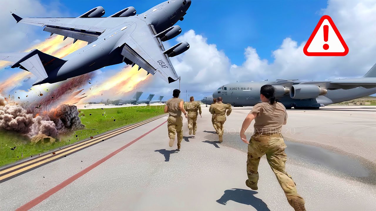 585,000-Pound US Air Force Plane in Emergency Takeoff Mode - YouTube