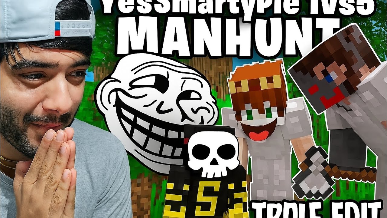 “YesSmartyPie 1v5 Manhunt 😱 | Troll Face Funny Edits 😂🔥” - YouTube