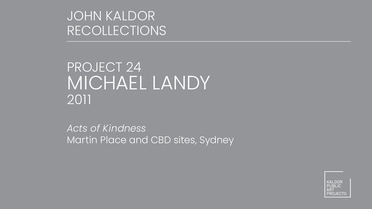 Project 24 : Michael Landy, 2011 - John Kaldor Recollections - YouTube