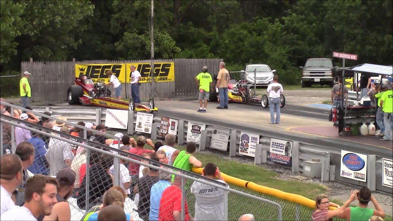 Chuck Baird and Pete Dove Coles County Dragway 2015 - YouTube