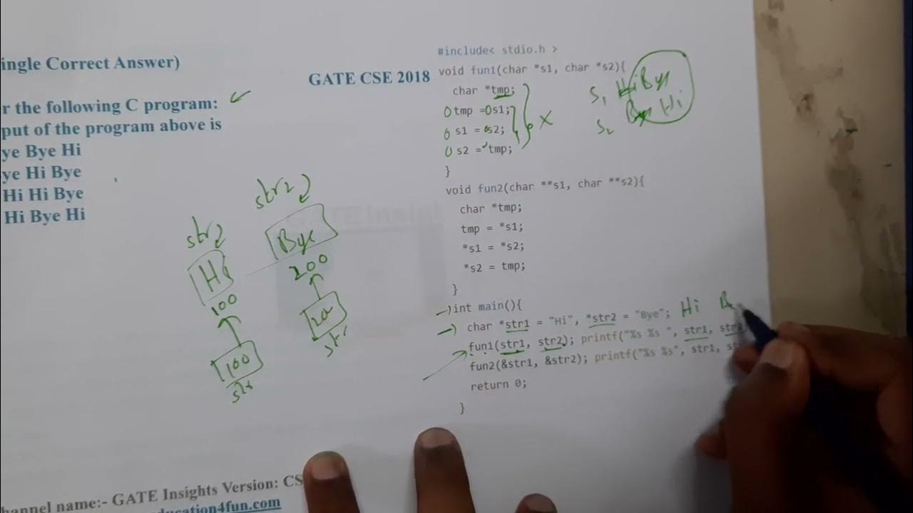 GATE CSE 2018 Q || C PROGRAMMING ||Data Structure || GATE Insights Version: CSE - YouTube