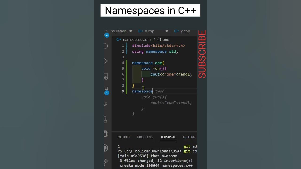 Namespaces in C++ #shorts #cpp - YouTube