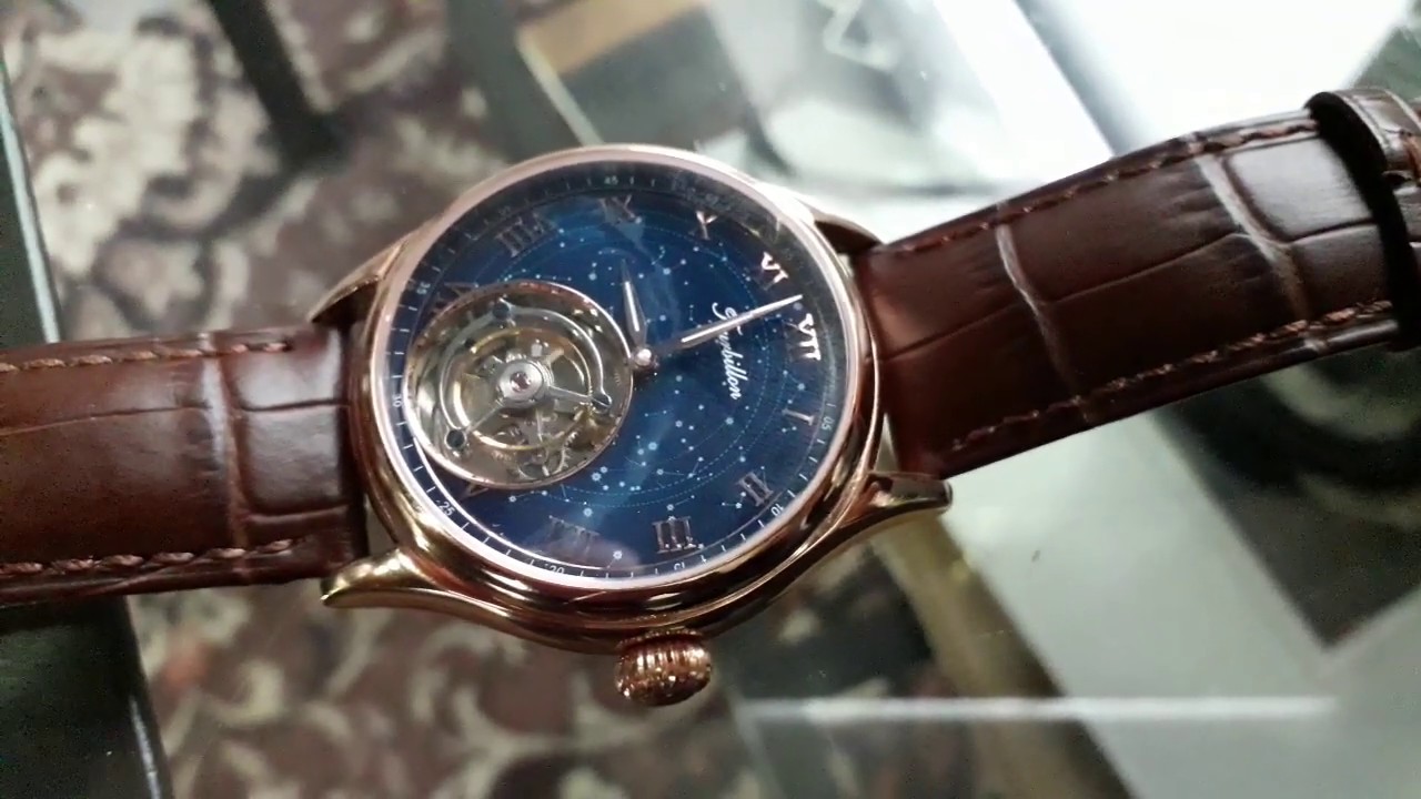 tourbillon watch kopeck chinese about 400eur - YouTube